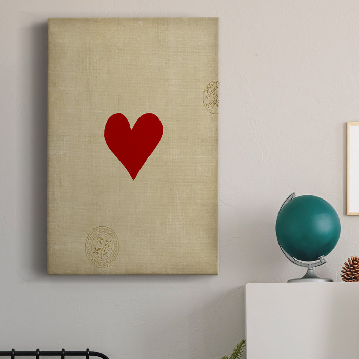 Winston Porter Heart On Canvas Print | Wayfair